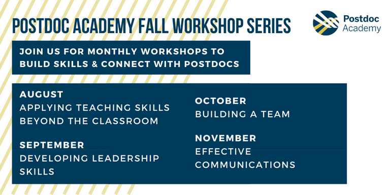 Postdoc Academy Fall Workshop Series | Postdoc Academy
